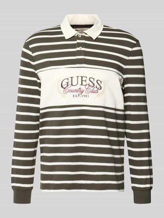 Guess Regular Fit Sweatshirt mit Polokragen Modell JACQUARD