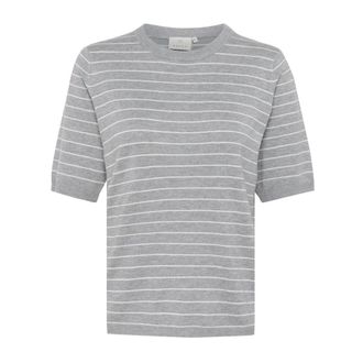 Kaffe KAlizza Striped Knit - - Tops - Damen - Grau - M