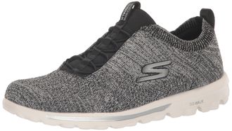 Skechers Damen Go Walk Travel-Radiant Moon Sneaker, Schwarz/Weiß, 38.5 EU