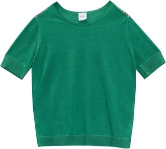 Paul Smith Femme, Pulls, Vert, Taille: 40 FR Top Lana e Seta Profili Riga