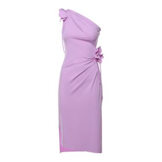 Coperni Femme, Robes, Violet, Taille: 38 FR Asymmetric Mini Flower Gown