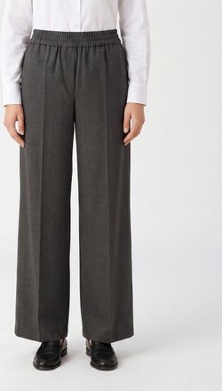 Brunello Cucinelli Weit geschnittene Hose aus Wollmischung mit elastischem Bund von