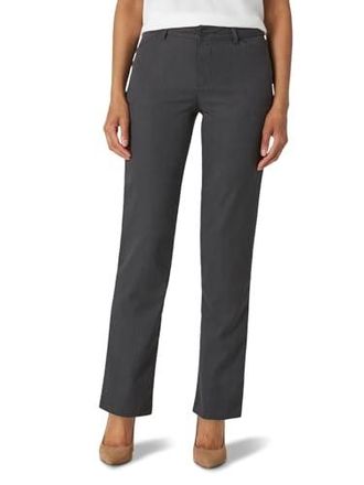 Lee Wrinkle Free Relaxed Fit Straight Leg Pant Pantalons, Gris, XL Femme