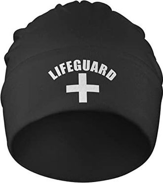 Generic Homme Femme Bonnets Tricot&eacute; Croix De Sauveteur Amusante Bonnet dhiver Mode Bonnets De Ski Classique Bonnet &Agrave; Revers pour Course Quotidien Cyclisme