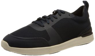 Clarks Herren Lt Lace Sneaker, Navy Knit, 39.5 EU