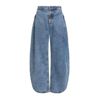 Alaia Femme, Jeans, Bleu, Taille: 36 FR Petal Denim Pants