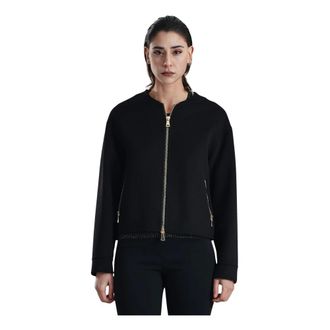 Simona Corsellini Femme, Vestes, Noir, Taille: 38 FR Bomber Jacket