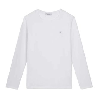 Dondup Slim Langarm-T-Shirt mit Rundhalsausschnitt - - Tops - Herren - Wei&szlig; - L