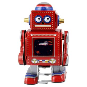 Freak Scene Roboter Kleiner Weltraum Roboter Blechroboter rot