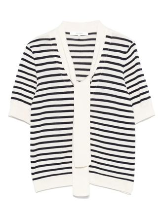 Frame Denim cardigan à rayures - Bleu
