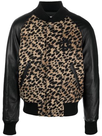 Dsquared2 veste bomber &agrave; imprim&eacute; l&eacute;opard - Tons neutres