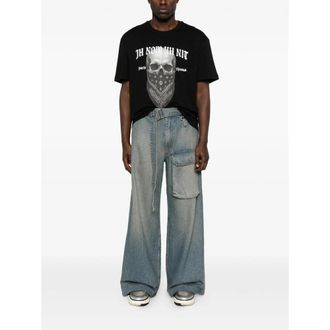 Ih Nom Uh Nit Graphic Print Skull T-Shirt - Black