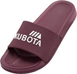 Kubota Claquette Homme - Sandales à enfiler - Chaussures Pour Piscine et Plage - Sandales été - Bordeaux - 42