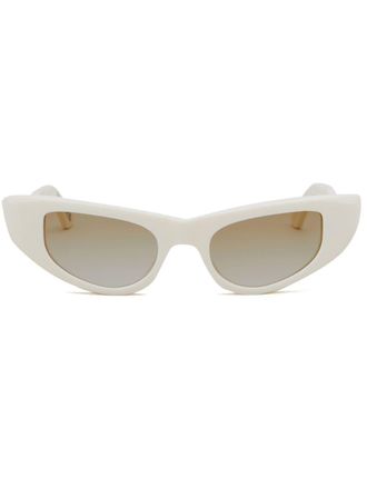 Marni Eyewear lunettes de soleil &agrave; monture papillon - Blanc