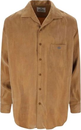 Vivienne Westwood Homme, Chemises, Brun, Taille: L Chemise D&eacute;contract&eacute;e &agrave; Col Relax
