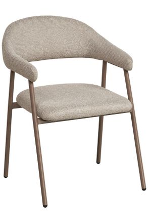 MID.YOU Mid.you Armlehnstuhl, Schwarz, Beige, Metall, Textil, Rundrohr, 61x79x59 cm, Esszimmer, St&uuml;hle, Esszimmerst&uuml;hle, Armlehnenst&uuml;hle