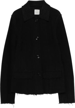 Toteme raw hem jacket - Schwarz