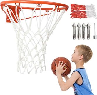 Generico Basketball-Netz, Ersatz f&uuml;r Basketball, mit Netz, rostfrei, f&uuml;r Fitnessstudio, Eingang, Fitnesscenter, Garage, Camping