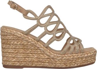 Alma En Pena Alma EN Pena, Femme, Chaussures, Beige, Taille: 40 EU Interlocking Body Platform Sandal