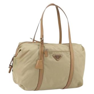 Prada Sac bandouli&egrave;re en nylon Pre-owned - Femme - Pre-owned - Beige - Taille: ONE Size