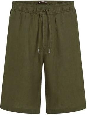 Tommy Hilfiger Harlem Po Linen Short Mw0Mw37804 Chino, Khaki (Army Green), 34W Homme