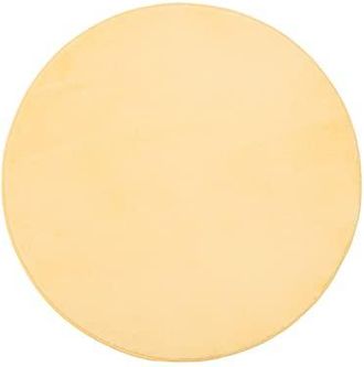 Gözze Premium Rutschfester Runder Badezimmerteppich, RIO, 100% Microfaser, Ø 110 cm - Sonne