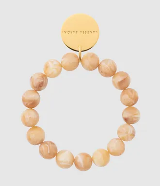 Vanessa Baroni Bracelet Mini Beads Flex Creme Brulee Marble