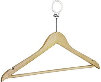 WENKO Formbügel Hotel 4er Set Hotelbügel mit rutschfestem Steg Braun