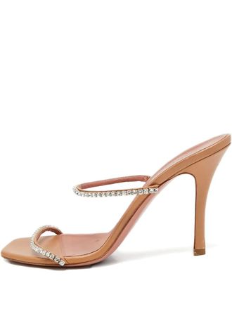 Amina Muaddi mules Gilda 100 mm (2024) - Marron