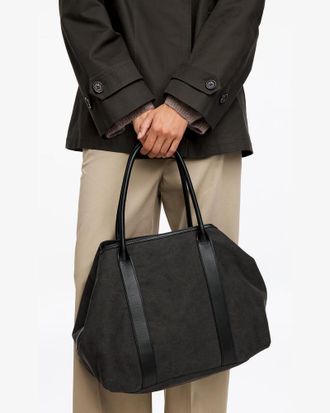 Arket Tragetasche Aus Canvas -Schwarz