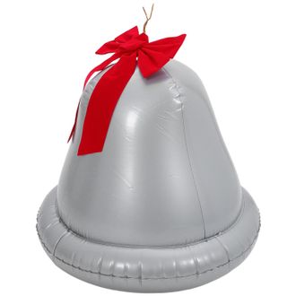Garneck Aufblasbare Weihnachtsglocke mit Schleife Riesige Garten und Terrassen-Dekoration f&uuml;r Christbaumschmuck und Weihnachtsfest Einfach Aufzubauen Verstaue