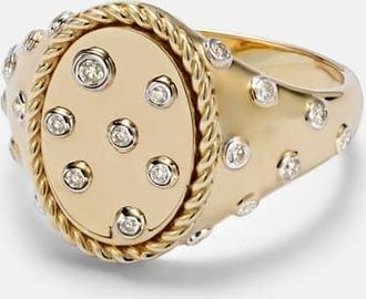 Yvonne L&eacute;on Yvonne L&eacute;on Ring Plumetis aus 9kt Gelbgold (375/1000) mit Diamanten