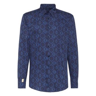 Billionaire Boys Club Gold Cut LS Flavio Baroque - - Shirts - Herren - Blau - S