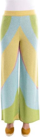 Akep Femme, Pantalons, Multicolore, Taille: 40 FR Jacquard Knit Pantalons