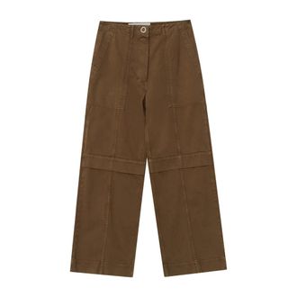 Day Birger Et Mikkelsen Canvas Twill Hose mit Weitem Bein - - Trousers - Damen - Gr&uuml;n - M