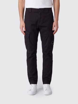 C.P. Company C. P. COMPANY Pantalon cargo en coton stretch coupe slim avec logo appliqu&eacute;