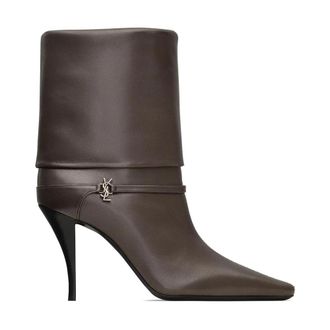 Saint Laurent Stilvolle Booties f&uuml;r Modebewusste Frauen - - Shoes - Damen - Braun - 35 1/2 EU