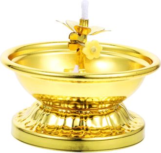 Cabilock Butterlampe Öllampe aus Legierung Stufenlos Dimmbar für Innenbereich Tisch und Buddha Dekoration mit Abnehmbarem Lampenkopf