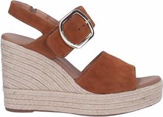 Nero Giardini E513590D Sandales Femme en Cuir Velours - Marron 36 EU