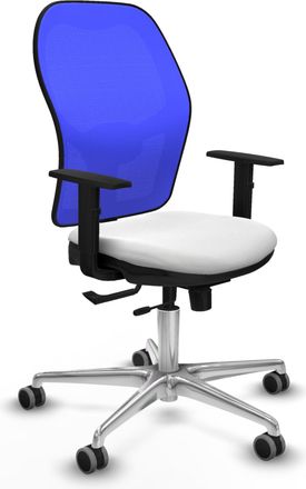 Piqueras y Crespo Jorquera Arbeitsstuhl mit 1D-Armen, h&ouml;henverstellbare Lendenwirbelst&uuml;tze, ausgestattet mit Syncro/Traslack und eingespritztem Schaum, mit Rollen von 6