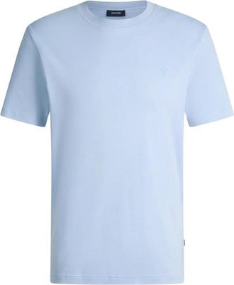 Joop Homme, Tops, Bleu, Taille: XL T-shirt en coton avec broderie logo