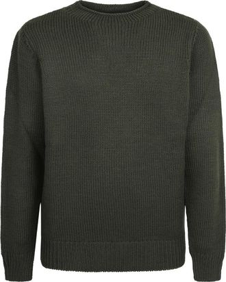 Dell'Oglio Homme, Pulls, Vert, Taille: M Gc3Ml Wm3R 570 Pull Ras du Cou en Maille