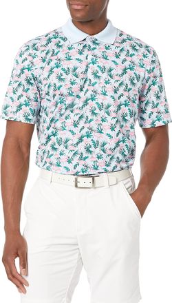 Amazon Essentials Herren Golf-Poloshirt, Feuchtigkeitsableitend Schnell Trocknend, Kurzarm, Blassblau Flamingo, XL