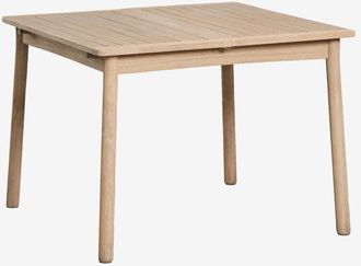 Sklum Ausziehbarer Esstisch 100-160x100 cm aus Akazienholz Karvia Helles Akazienbraun