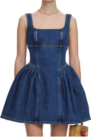 Self Portrait Femme, Robes, Bleu, Taille: 36 FR Robe Courte Patineuse