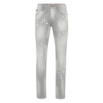 Philipp Plein Jeans Straight Cut Racing - - Jeans - Herren - Grau - W29