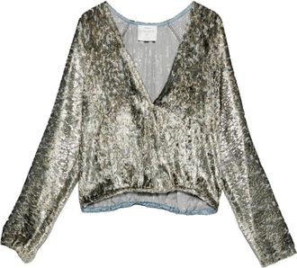 Forte_Forte blouse à effet métallisé - Argent