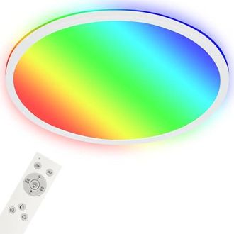 Briloner LED Deckenlampe flach Smart Home, funktioniert mit Alexa, buntes RGB+W Licht, Lampe, Deckenleuchte, Wohnzimmerlampe, LED Panel, Schlafzimmerlampe, 42x