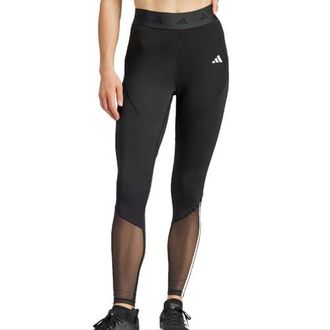 adidas HYGLM 1/1 L Collants de Gym et dentra&icirc;nement (1/1), Noir/Blanc, L Femmes