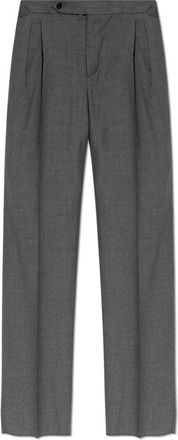 Dolce & Gabbana Homme, Pantalons, Gris, Taille: 2XL Pantalon Pliss&eacute; en Laine